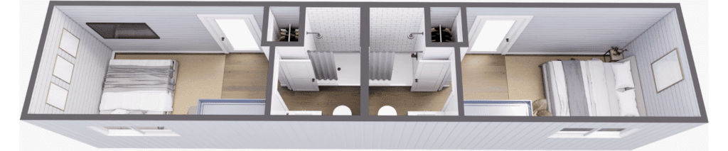 The Bunkhouse: 2 Bedroom 40 ft Container Home by Custom Container Living