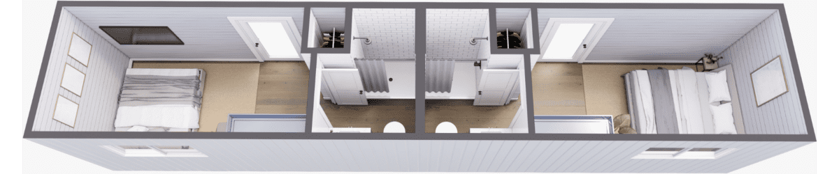 The Bunkhouse: 2 Bedroom 40 ft Container Home by Custom Container Living