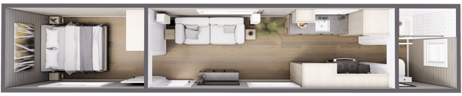 The Pioneer: 1 Bedroom Container Home by Custom Container Living
