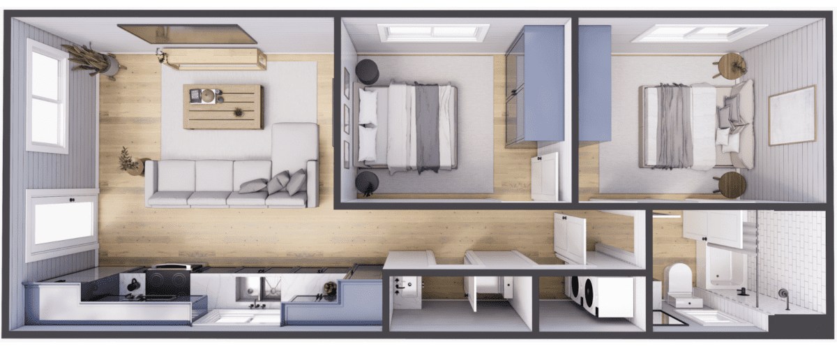 The Retreat: 2 Bedroom Container Home by Custom Container Living