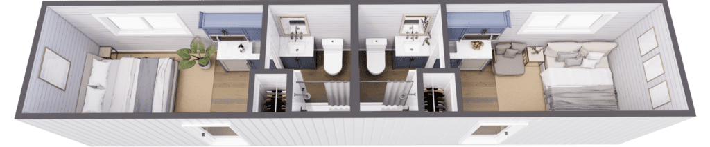 The Bunkhouse: 2 Bedroom 40 ft Container Home by Custom Container Living