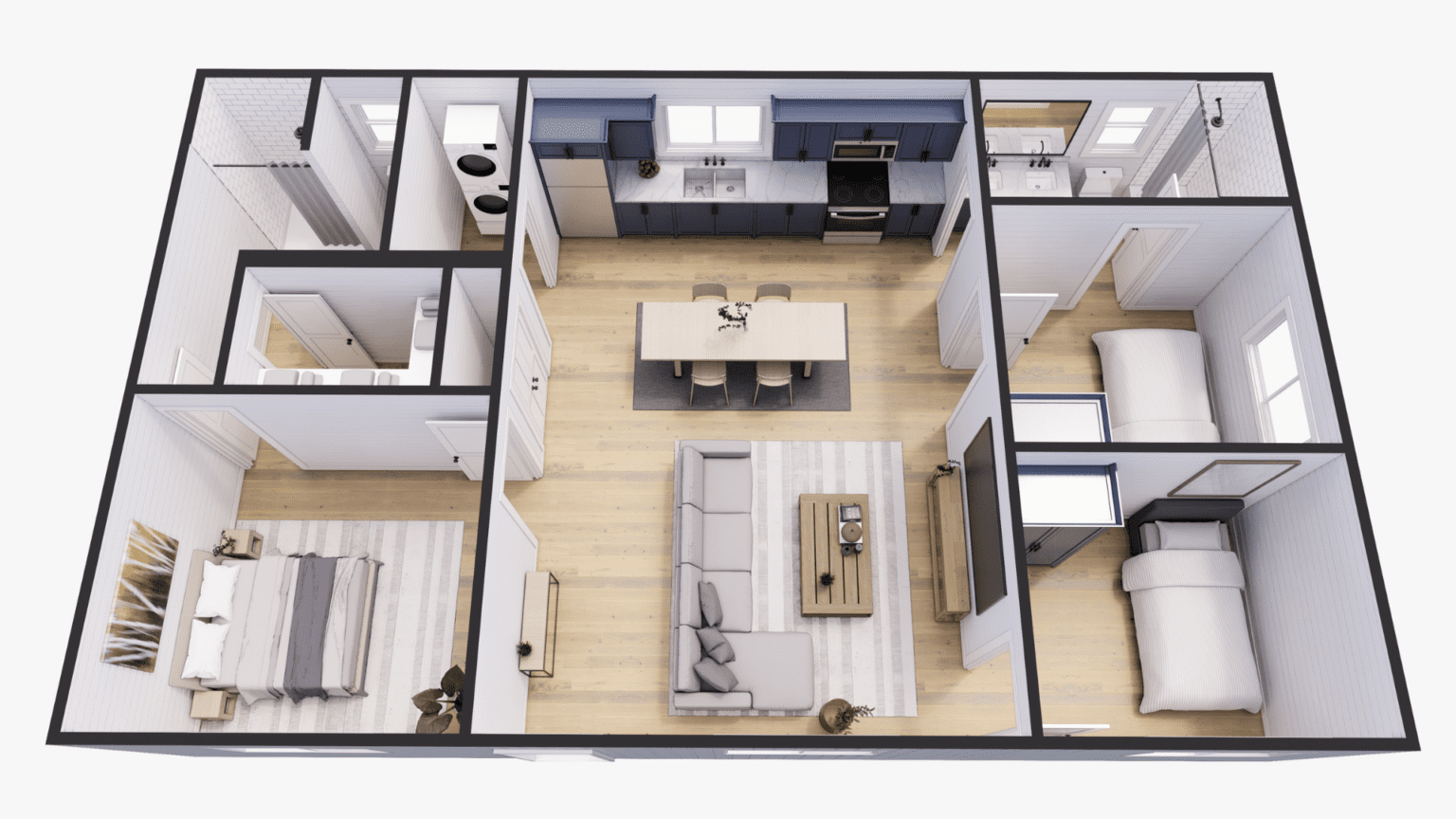 The Triple Trio: A 3 Bedroom Container Home by Custom Container Living