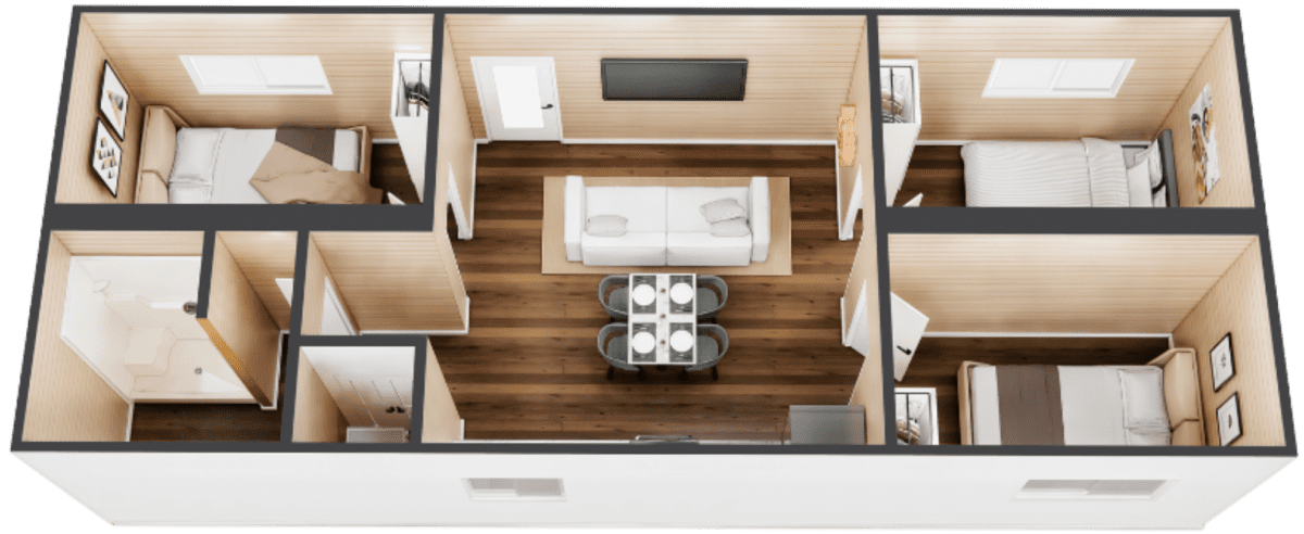 The Pine Hollow: A Spacious 3-Bedroom Container Home by Custom ...