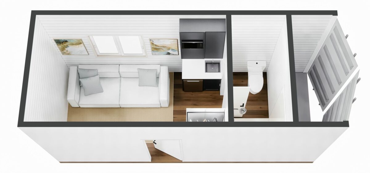 The Lil' Lodge: Your Cozy 20' Container Cabin by Custom Container Living