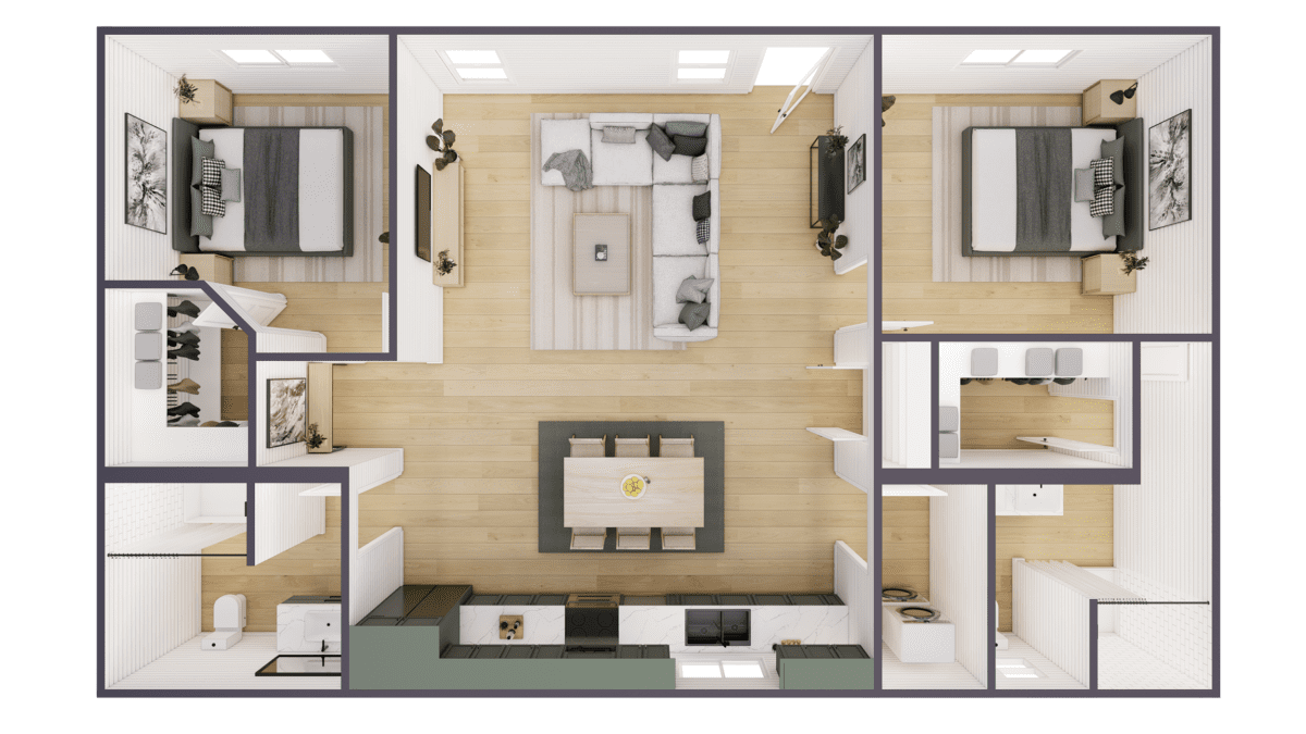 The Heritage: 3-40ft Container Home by Custom Container Living