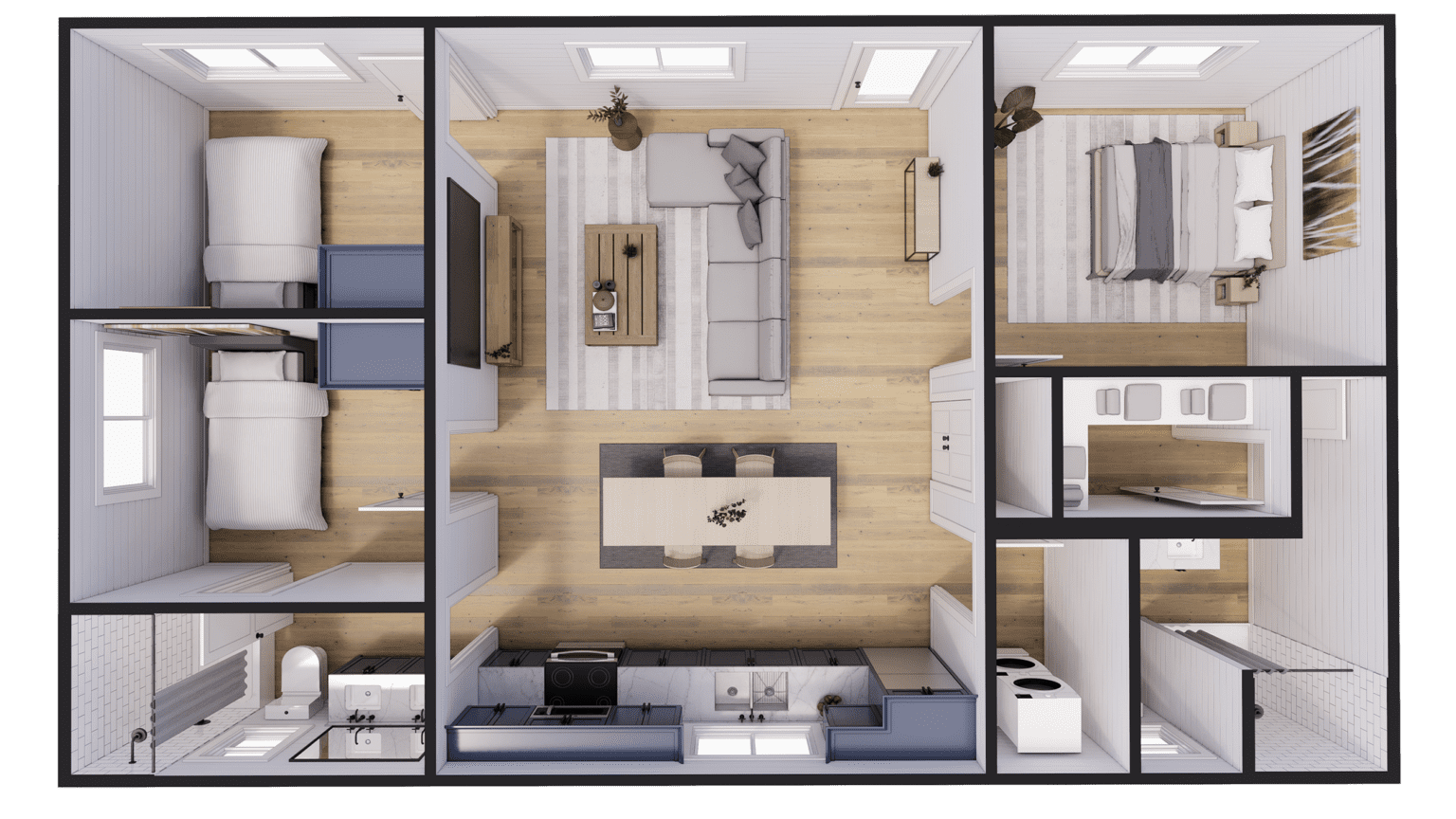The Triple Trio: A 3 Bedroom Container Home by Custom Container Living