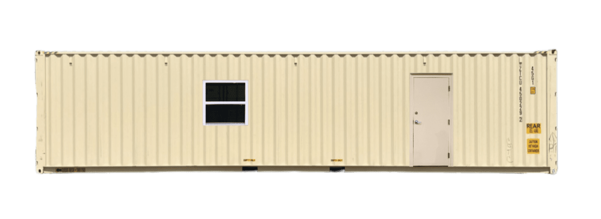 New 40ft Shipping Container | 3-Foot Door | 3'x3' Window